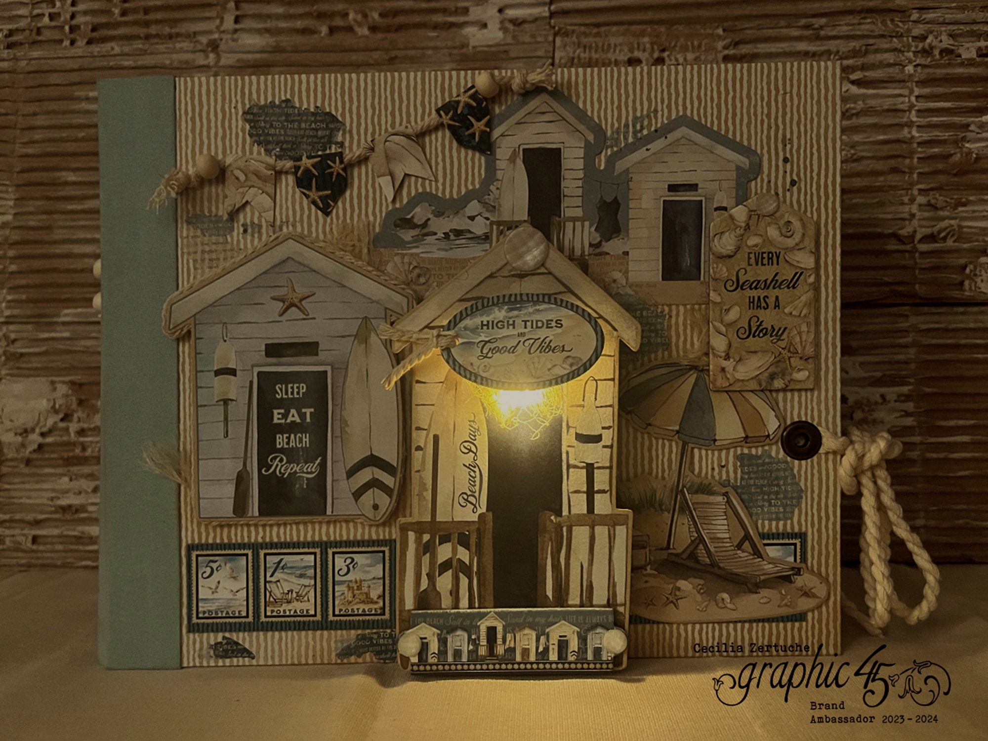 The Beach is Calling | Graphic 45. Beach Themed Album Tutorial. Summer ...