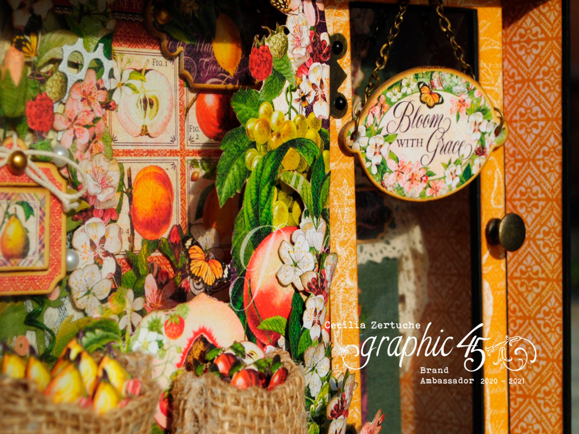 Mini Album Tutorial, Graphic 45, Fruit & Flora Album and Shop ...