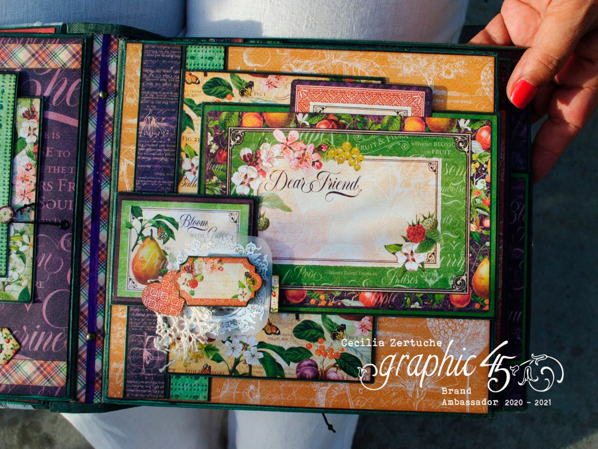 Mini Album Tutorial Graphic 45 Fruit & Flora Album and Shop - Etsy