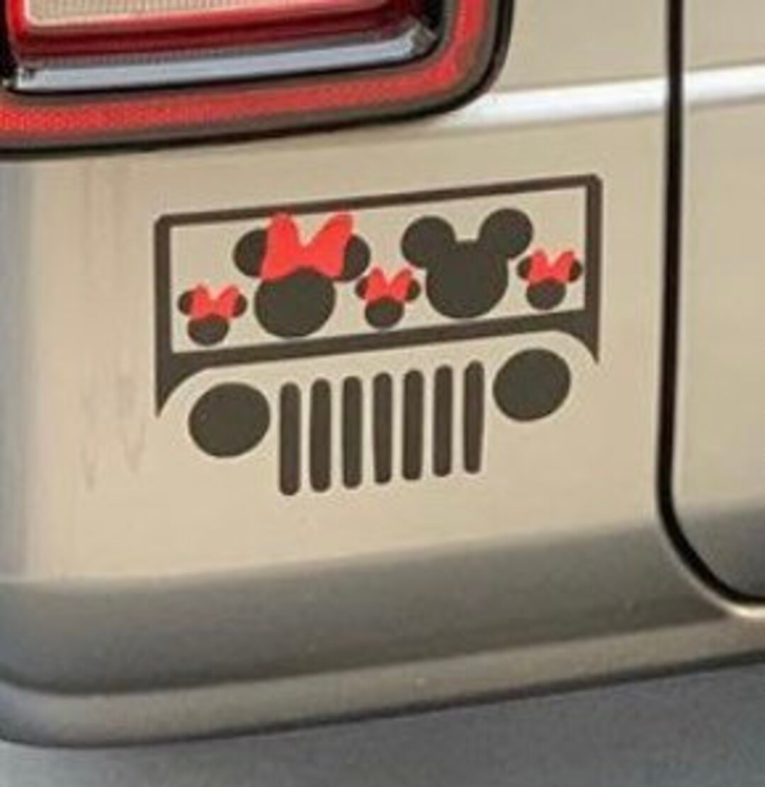 Custom JEEP Mickey and Minnie Family Decal for Your Jeep/car/truck - Etsy