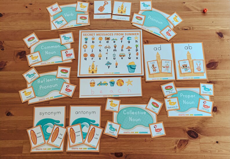 Summer First and Second Grade Learning Pack, Math and Literacy Pack - Etsy