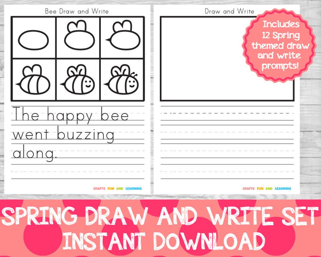 Spring Draw and Write Set - Etsy