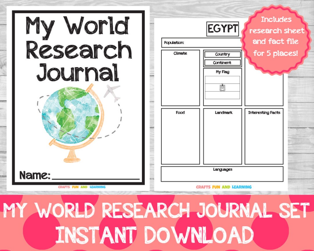My World Research Journal Set, My Travel Field Journal, Travel Learning ...