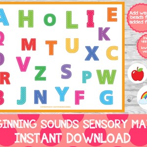 Beginning Sounds Sensory Match, Alphabet Look and Find, - Etsy