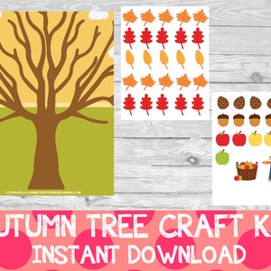 Autumn Tree Craft Kit Autumn Craft Kit Fall Craft Kit | Etsy
