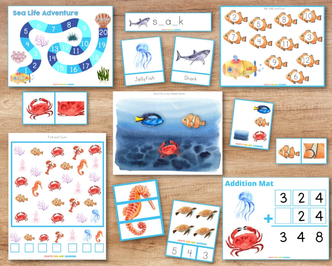 Super Sea Life Learning Pack, Ocean Learning Pack, Ocean Unit Study - Etsy