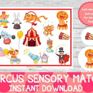 Circus Sensory Match Circus Sensory Look and Find Sensory - Etsy