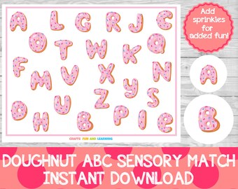 Doughnut Sensory Match Sensory Look and Find | Etsy