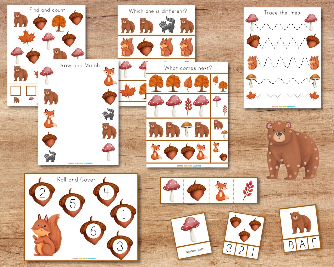 Woodland Tot School Pack, Preschool Pack - Etsy
