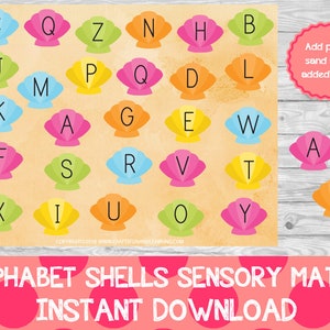 Alphabet Shells Sensory Match Alphabet Shells Look and Find - Etsy