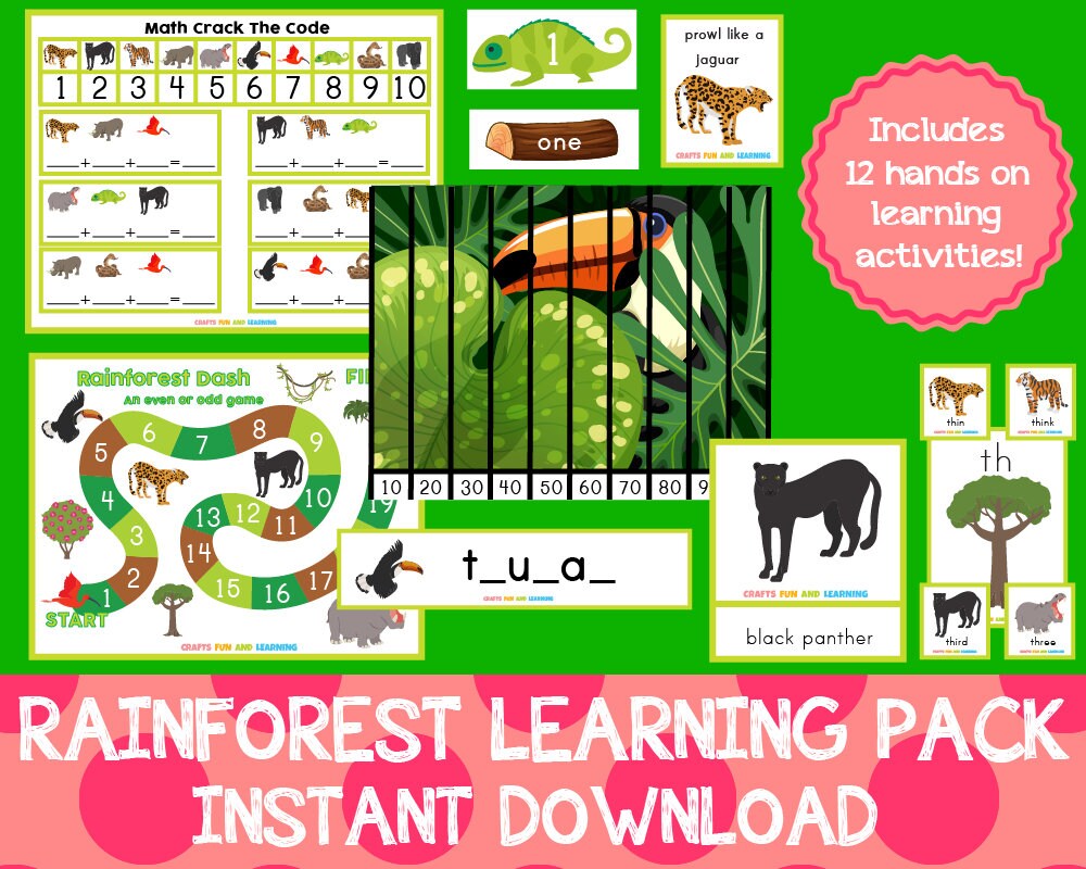 Rainforest Learning Pack - Etsy