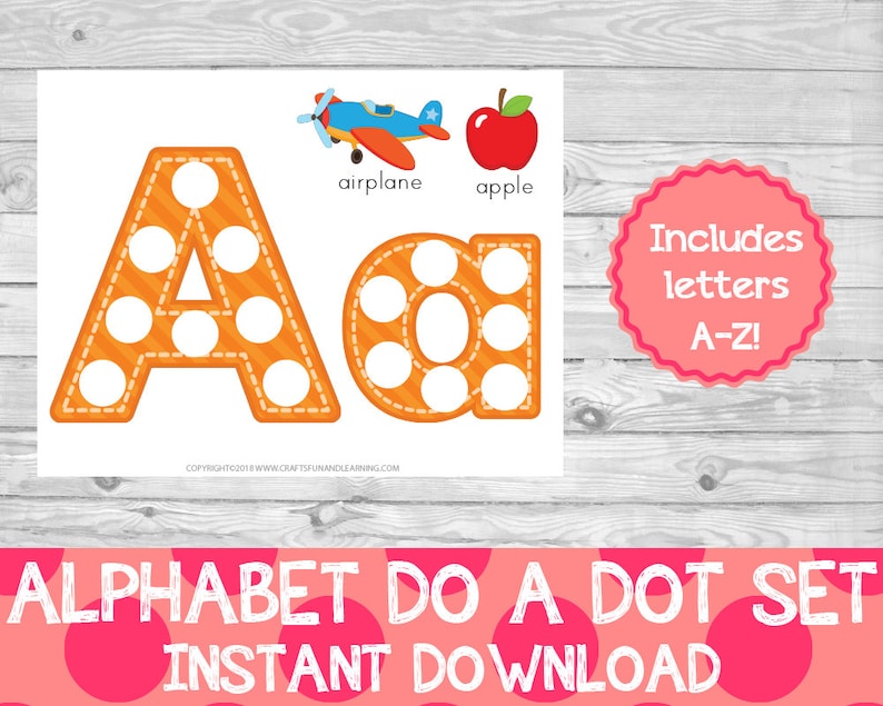 Alphabet Do A Dot Set, A-Z Do A Dot, Do A Dot Printbables, - Etsy