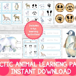 Arctic Animal Learning Pack Winter Learning Pack Winter - Etsy