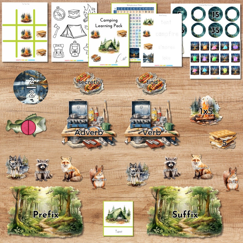 Camping Learning Pack - Etsy