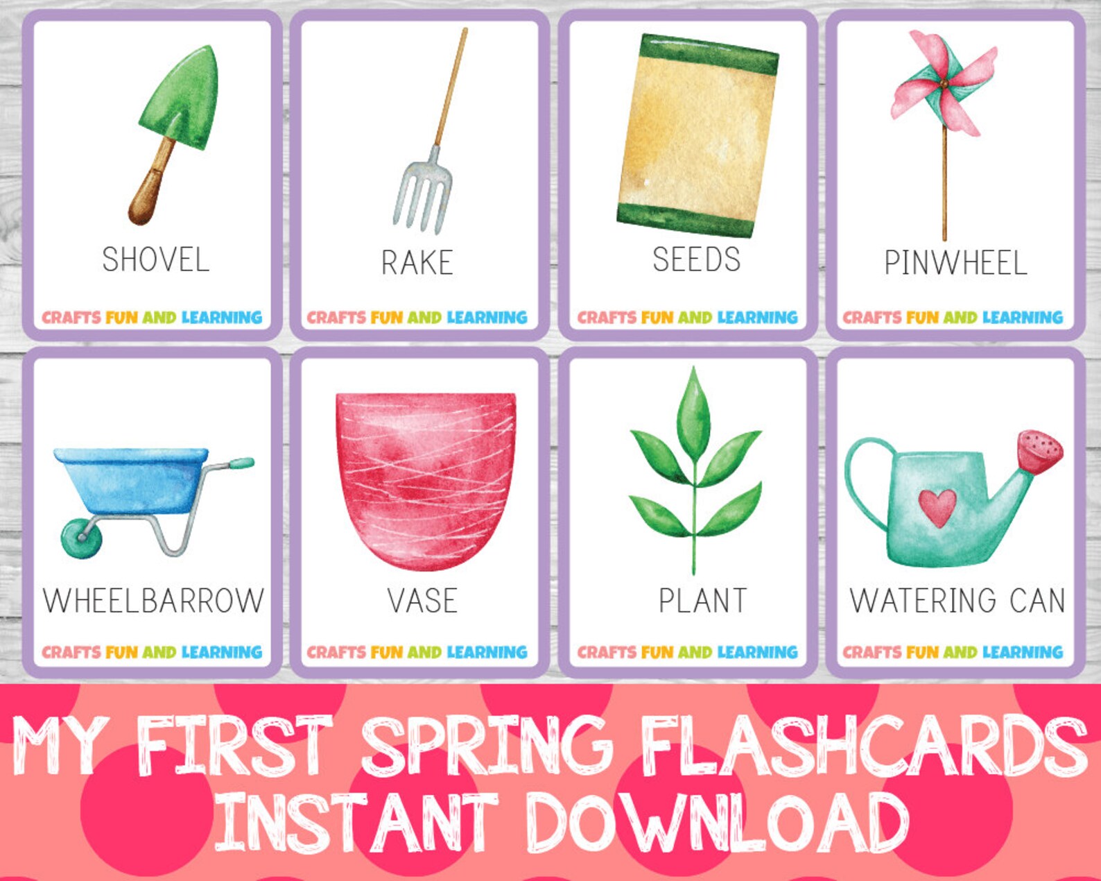 My First Spring Flashcards Early Learning Printables Spring - Etsy