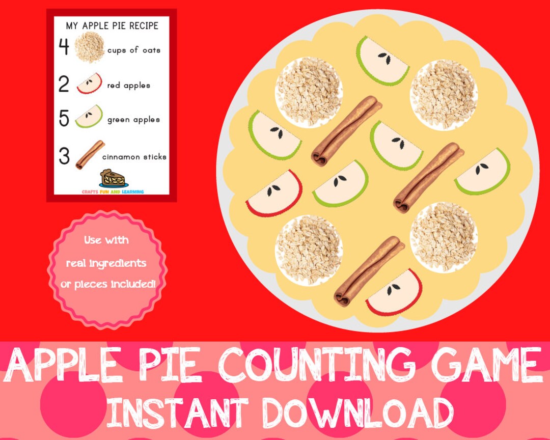 Apple Pie Counting Game, Autumn Learning Pack, Fall Learning Pack ...