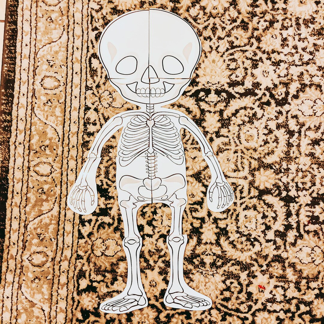 Printable Skeleton Floor Puzzle - Etsy