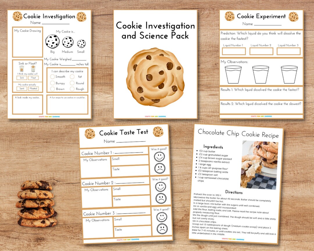 Cookie Investigation and Science Pack - Etsy