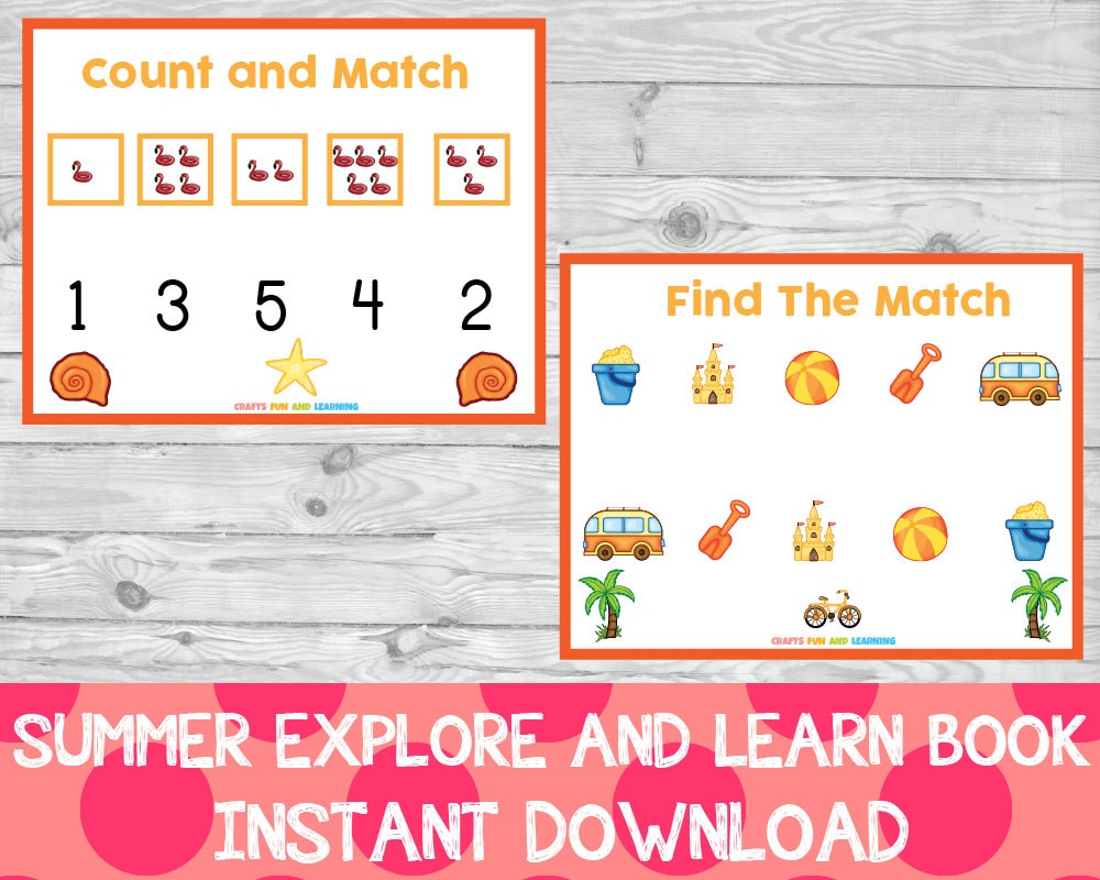 My Summer Explore and Learn Book PDF Version Tot School and | Etsy