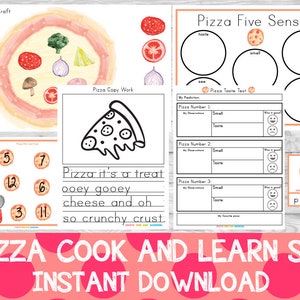 Pizza Cook and Learn Set Food Learning Pack Food Preschool - Etsy