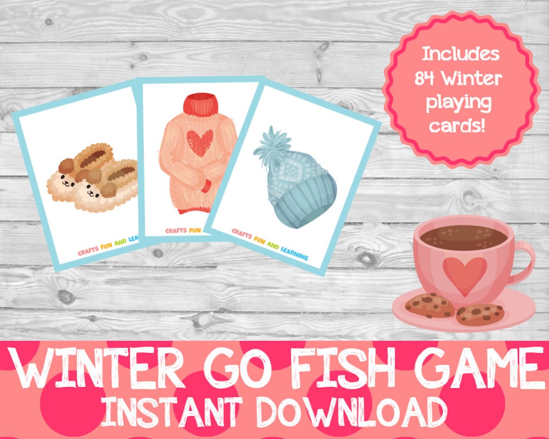 Winter Go Fish Game - Etsy