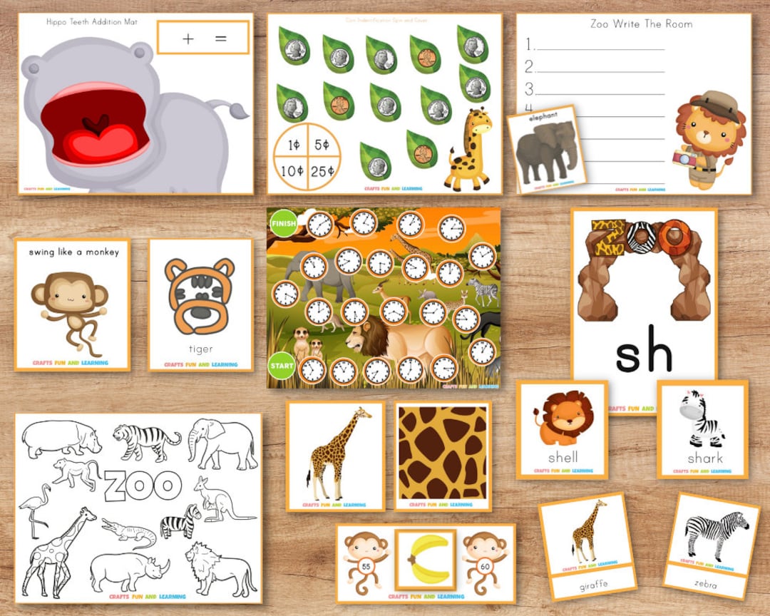 Zoo Learning Pack - Etsy