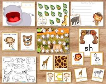 Animal or Museum Printable Kids Activities Fun Learning Pack With ...