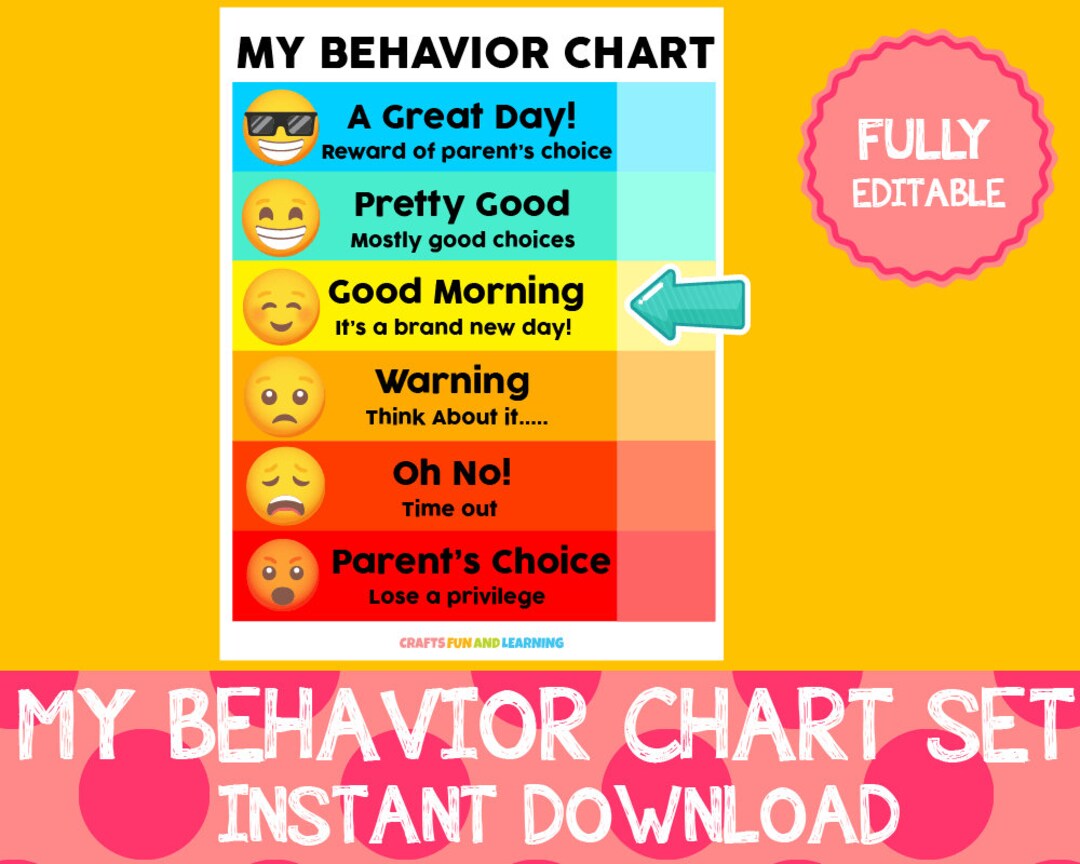 My Behavior Chart - Etsy