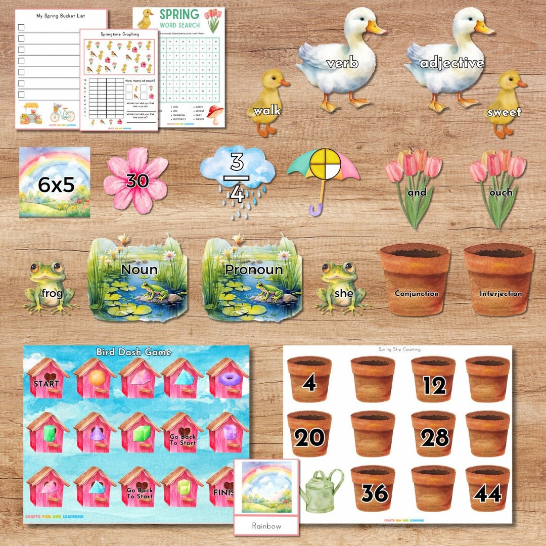 MEGA Spring Learning Pack - Etsy