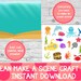 Ocean Make A Scene Craft Kit, Summer Preschool Printables, Summer ...
