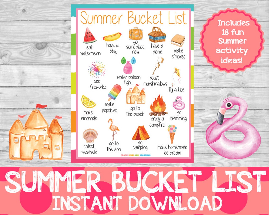 Summer Bucket List, Summer Activity Ideas, Summer Checklist, Summer ...