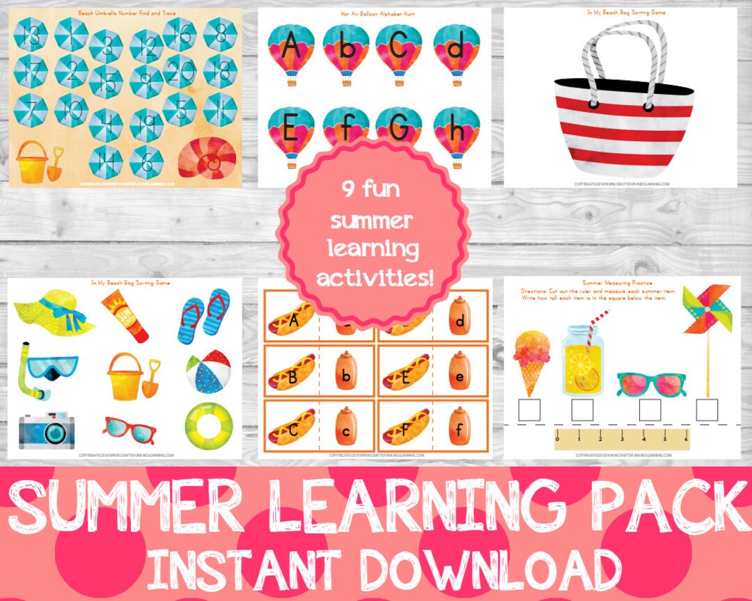Summer Learning Pack, Preschool Pack, Summer Learning, Summer School ...