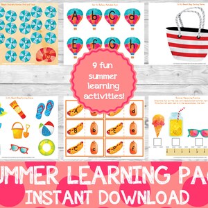 Summer Learning Pack Preschool Pack Summer Learning Summer - Etsy