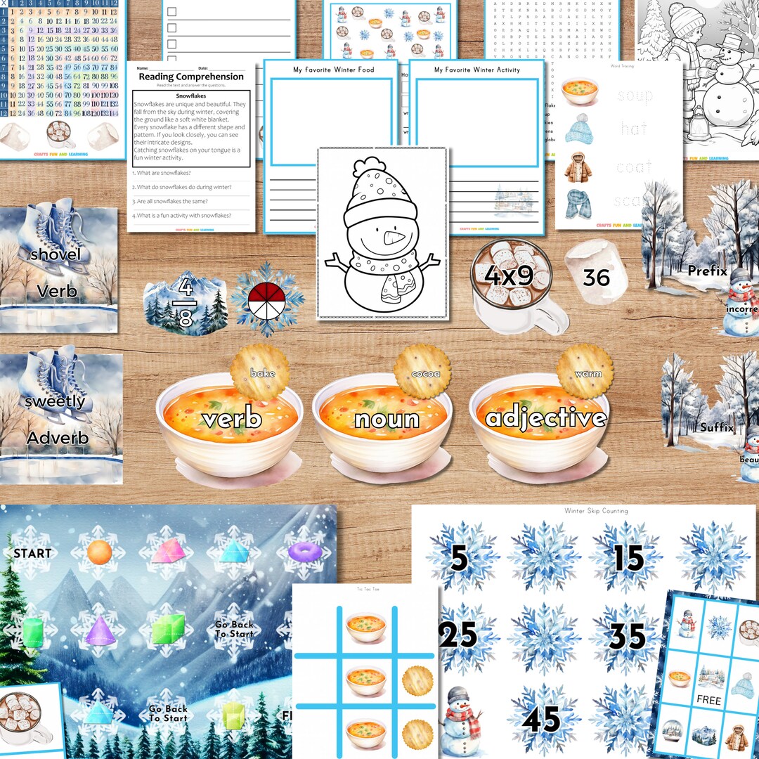 Wonderful Winter Learning Pack - Etsy