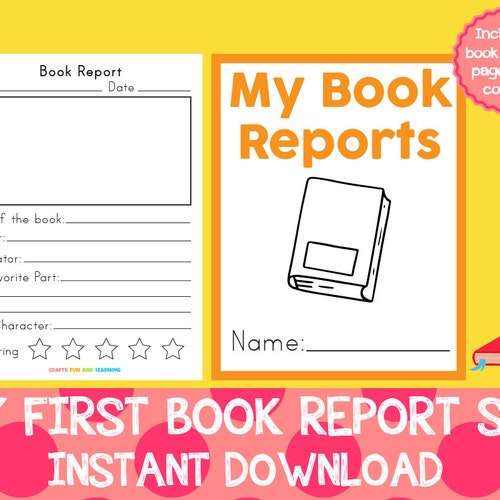 My First Book Report Set - Etsy