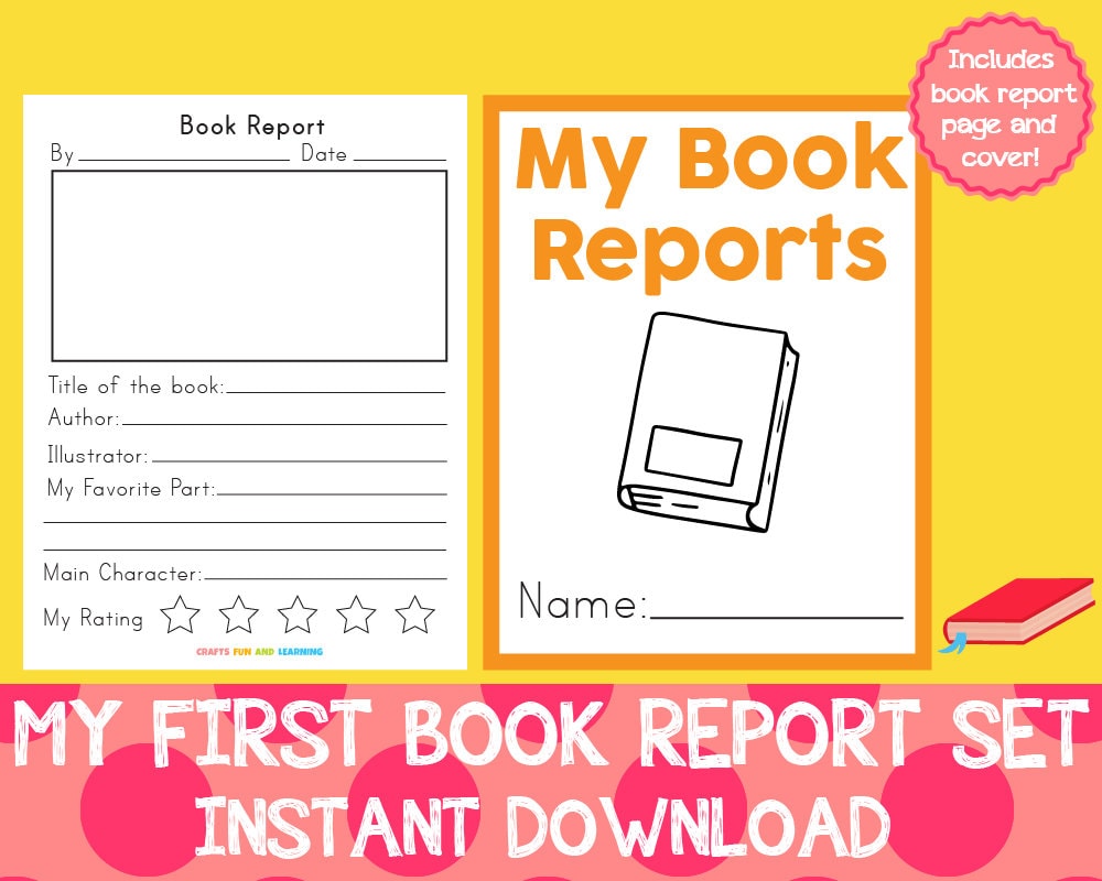 My First Book Report Set - Etsy