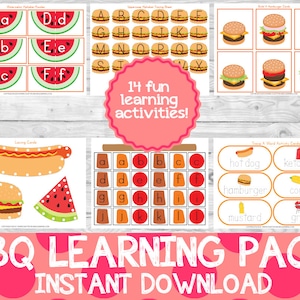 Summer BBQ Learning Pack Summer Preschool Pack Summer | Etsy