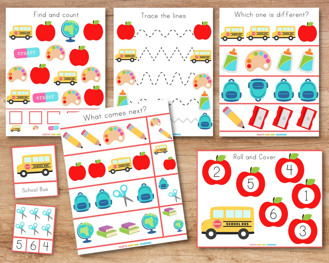 School Days Tot School Pack, Preschool Pack - Etsy
