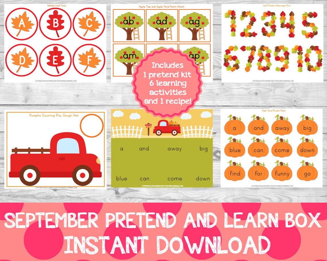Huge Fall Learning Pack Fall Preschool Packfall Learning | Etsy