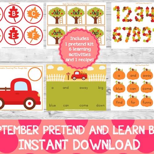 Huge Fall Learning Pack Fall Preschool Packfall Learning | Etsy
