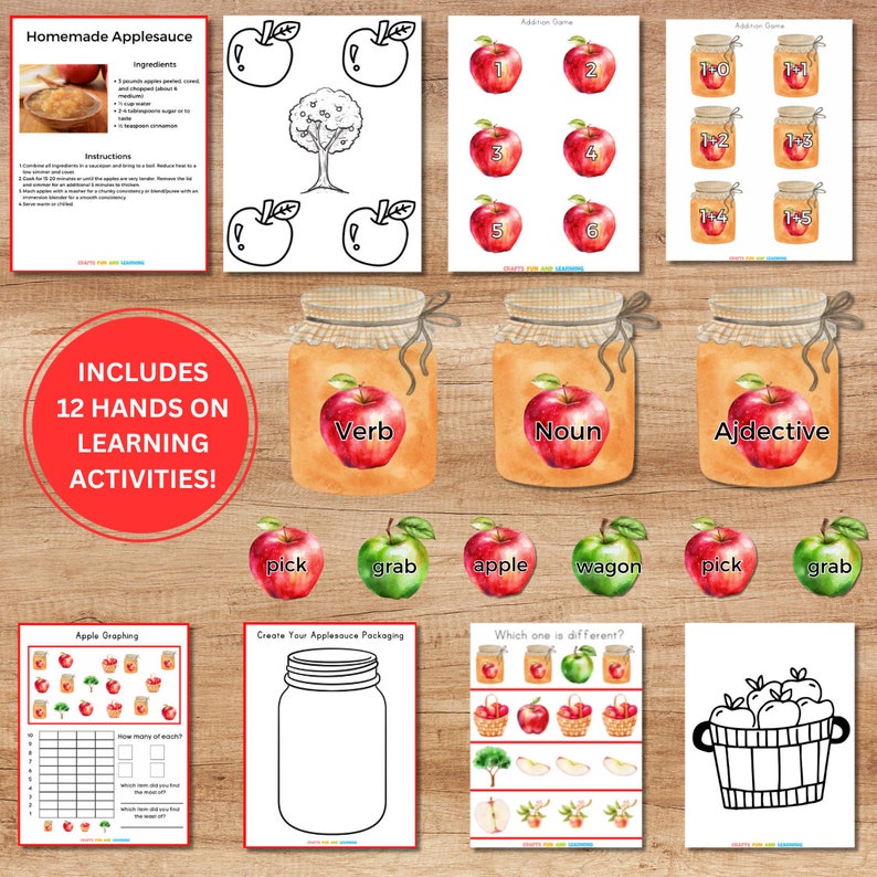 Applesauce Learning Pack - Etsy