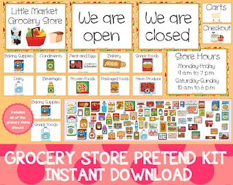 Grocery Store Pretend Play | Dramatic Play | Grocery Store | Preschool ...