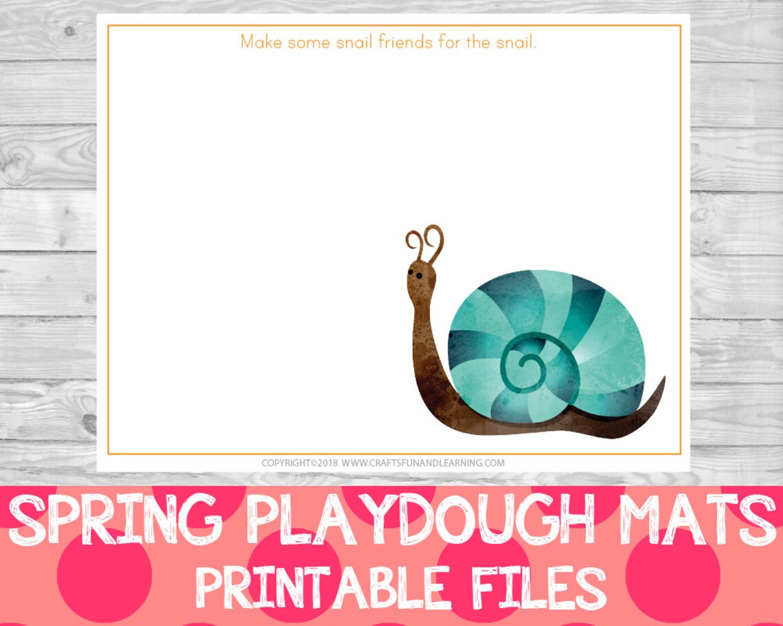 Spring Playdough Mats Preschool Printables Playdough Mats | Etsy