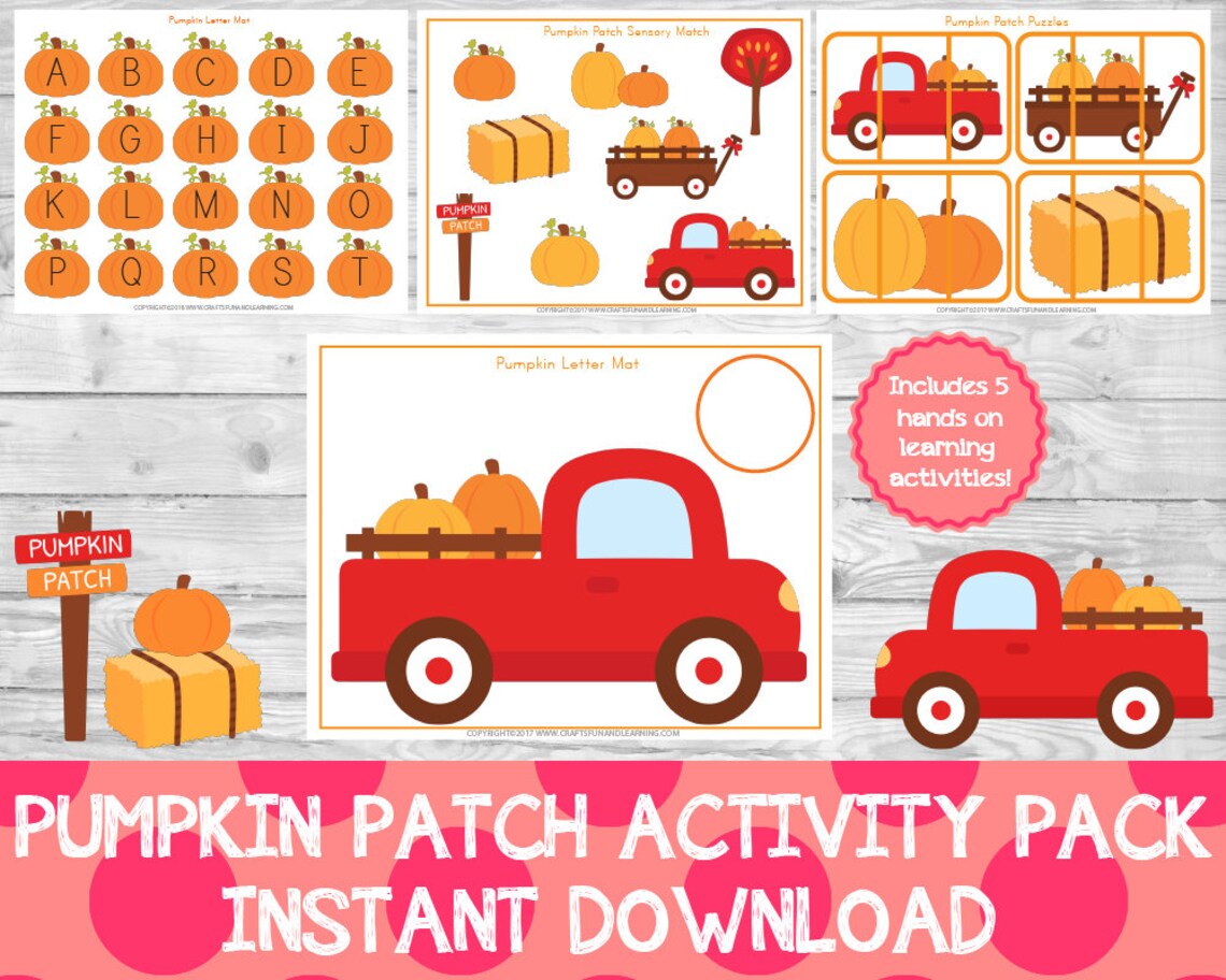Pumpkin Patch Activity Pack Fall Preschool Pack Fall - Etsy