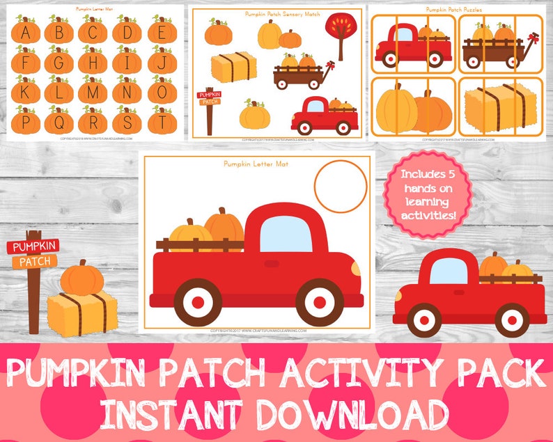 Pumpkin Patch Activity Pack Fall Preschool Pack Fall - Etsy