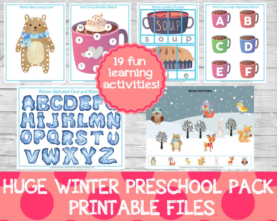 Huge Winter Preschool Pack, Winter Preschool Activities, Winter ...