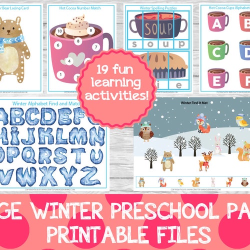 Huge Winter Preschool Pack Winter Preschool Activities | Etsy