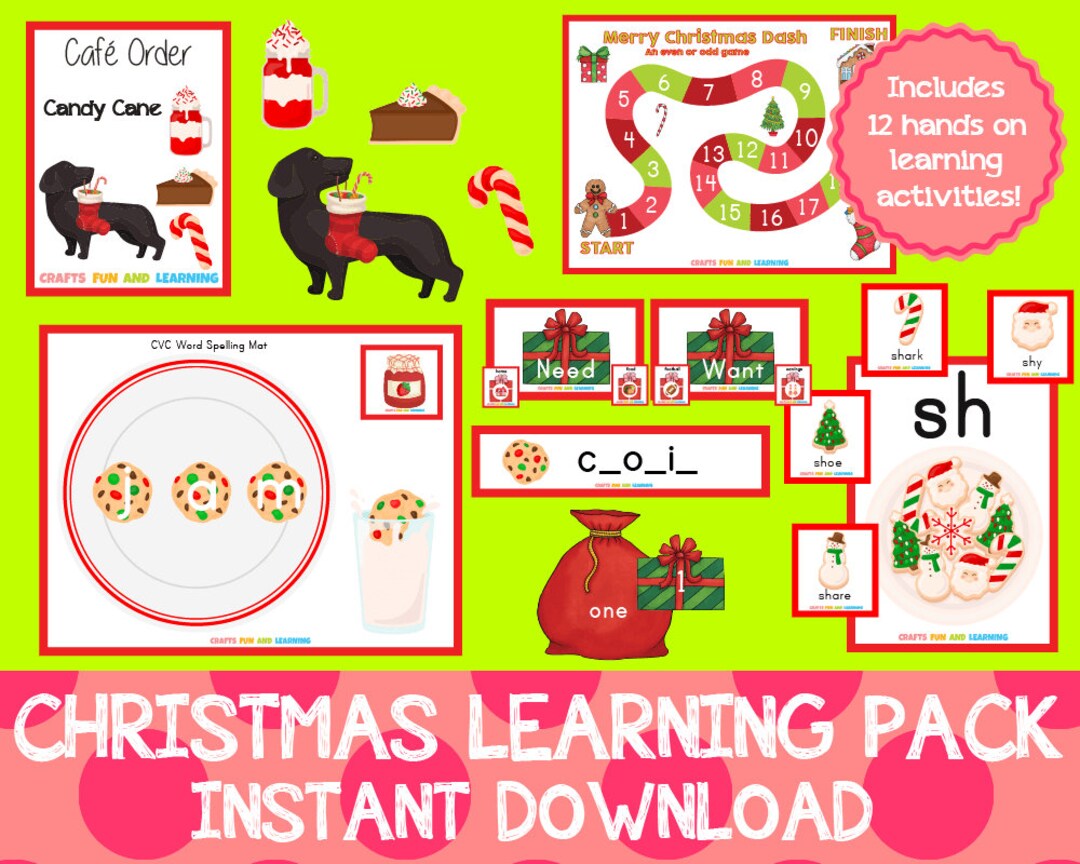 Christmas Learning Pack - Etsy
