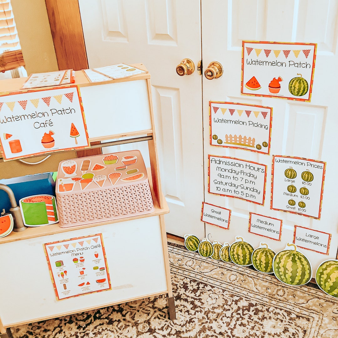 Watermelon Patch Pretend Play Kit, Printables - Etsy