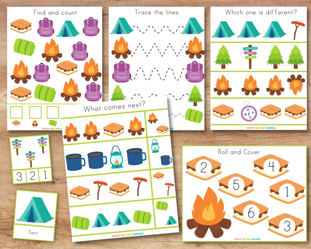 Camping Tot School Pack, Preschool Pack - Etsy